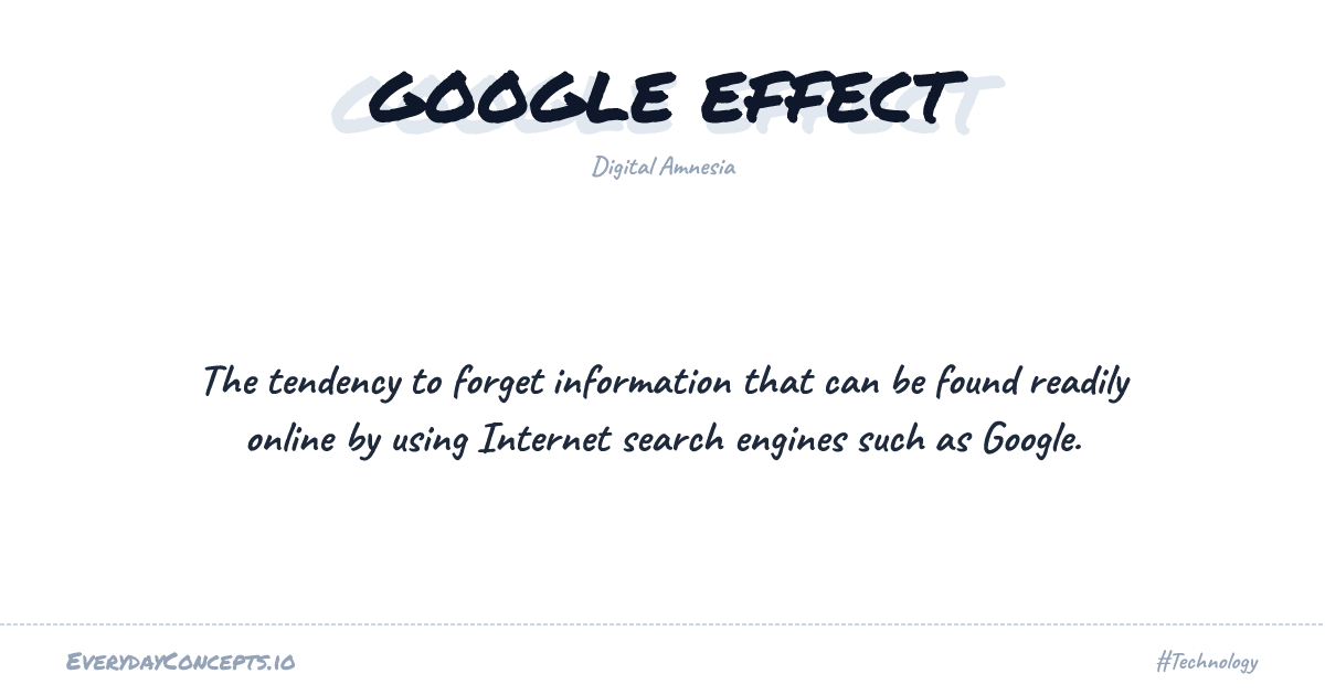 Google Effect | Everyday Concepts