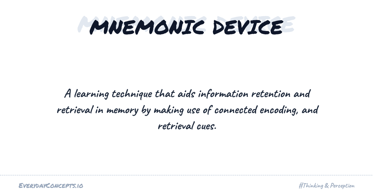 Mnemonic Device | Everyday Concepts