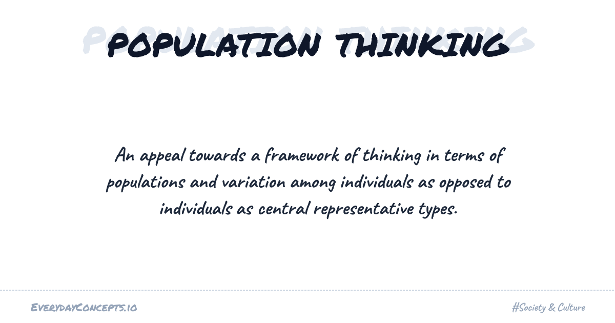 Population Thinking | Everyday Concepts