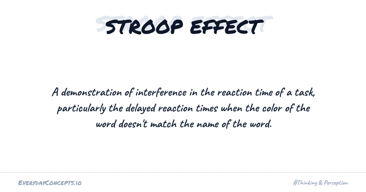 Stroop Effect | Everyday Concepts